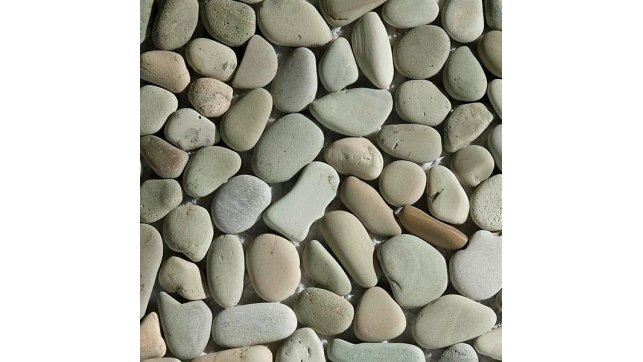 Erthcoverings Sage Pebble Stone Tile Sheets