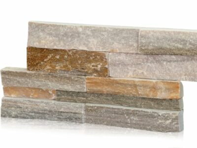 Erthcoverings Silver Fox Strips natural stone | Stylish Fireplaces