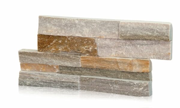 Erthcoverings Silver Fox Strips natural stone | Stylish Fireplaces