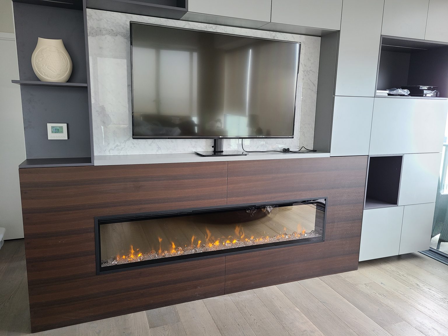 9 Trendy Electric Fireplace Wall Ideas