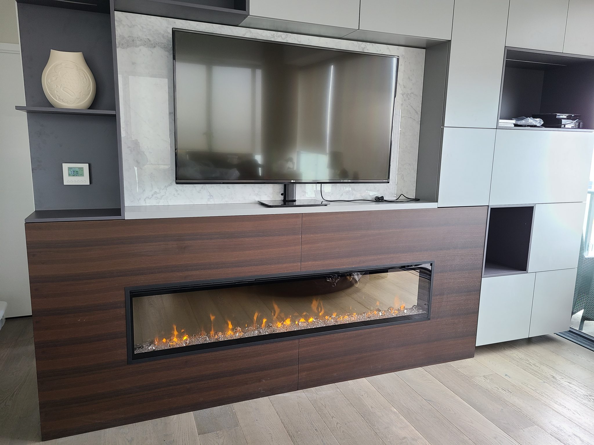 9 Trendy Electric Fireplace Wall Ideas
