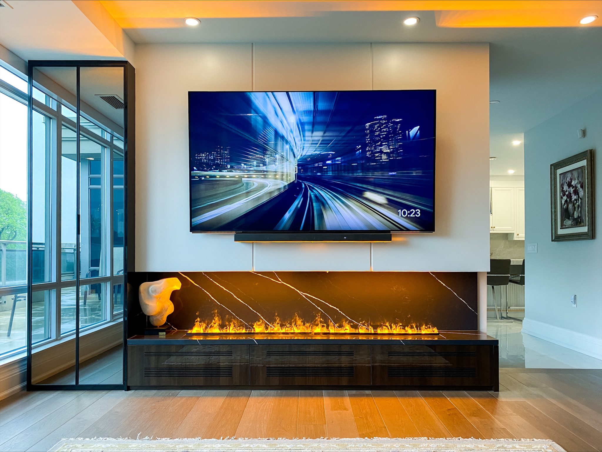 9 Trendy Electric Fireplace Wall Ideas