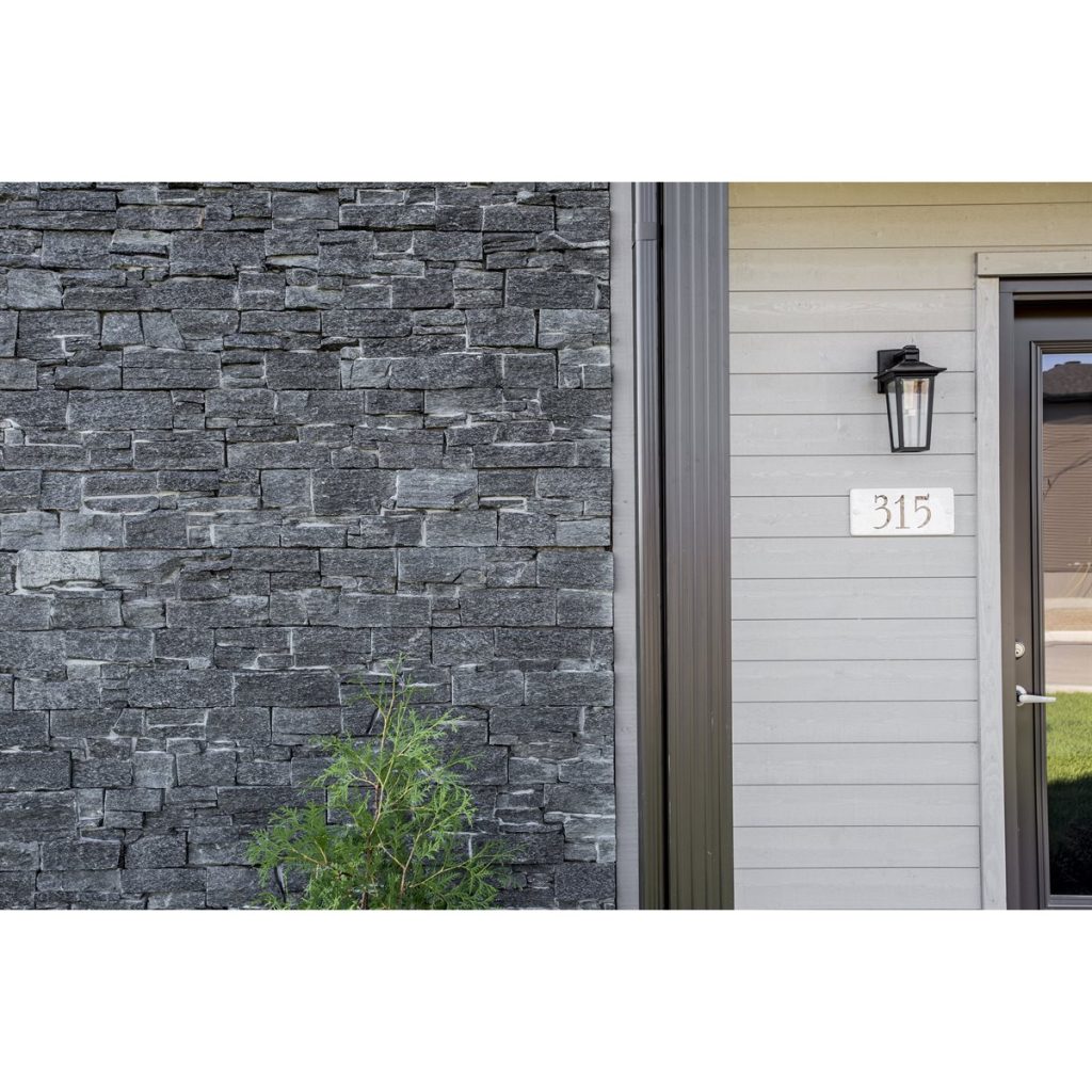 Yellowknife natural stone panels with mesh | Stylish Fireplaces