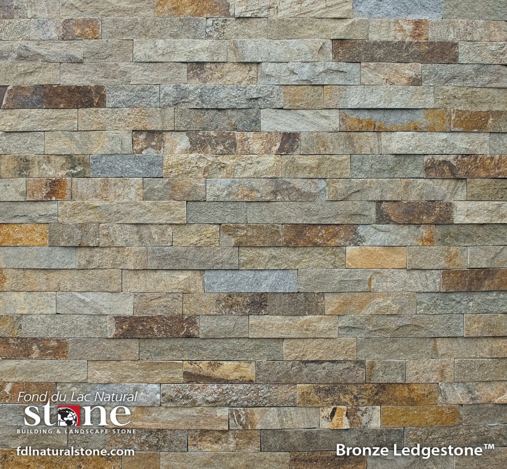 Stonerox Bronze Ledgestone natural stone veneer | Stylish Fireplaces