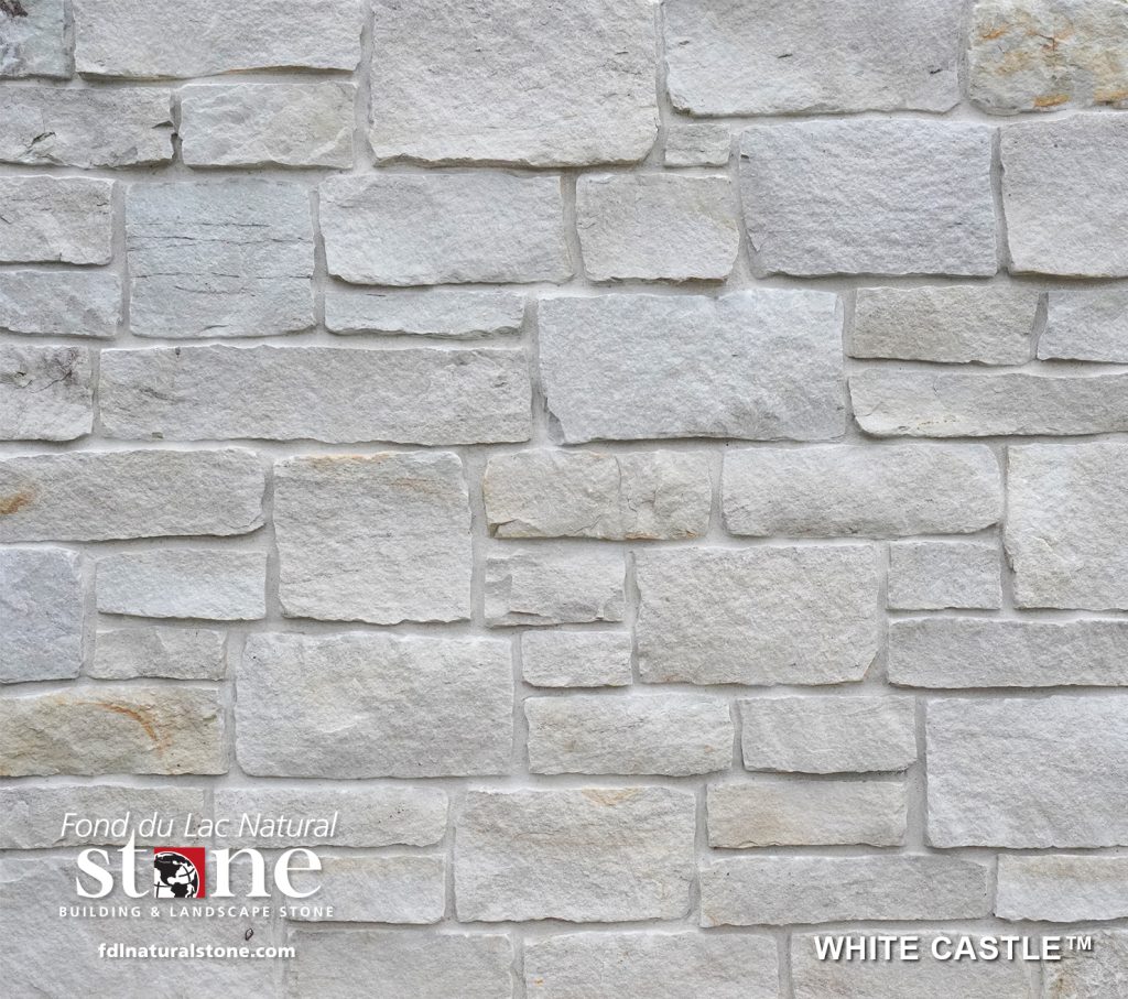 Stonerox White Castle natural stone veneer | Stylish Fireplaces