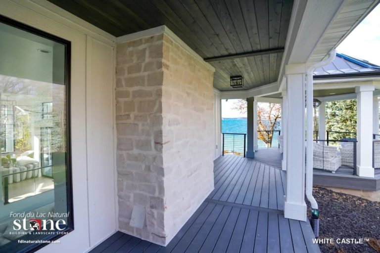 Stonerox White Castle natural stone veneer | Stylish Fireplaces